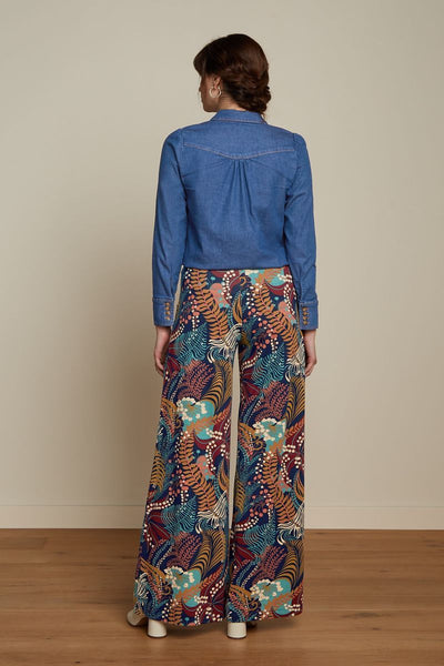 King Louie Palazzo Pants Nightingale Blue 08501-413 – Hippe-Dingen