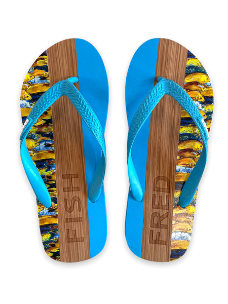 A Fish Named Fred flip flop fish yellow 26.01.291-507 – Hippe-Dingen