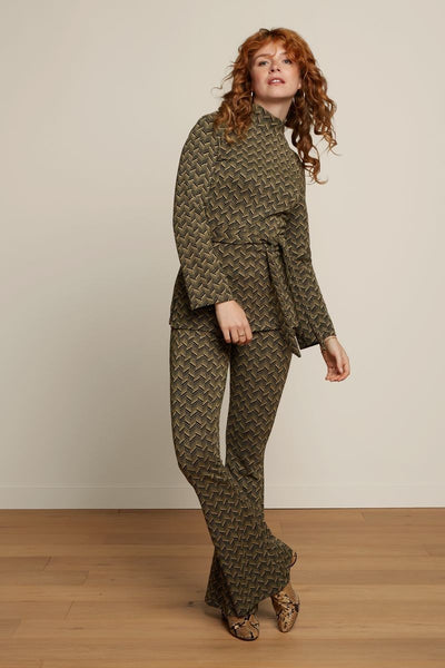 King Louie border flared pants facet black 07301-001 – Hippe-Dingen