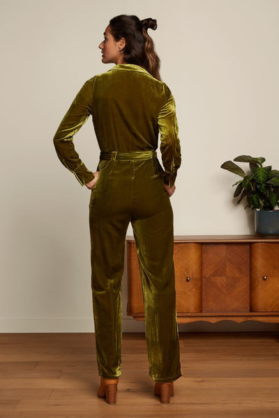 King Louie Doris jumpsuit rockstar posey green 07383-253 – Hippe-Dingen