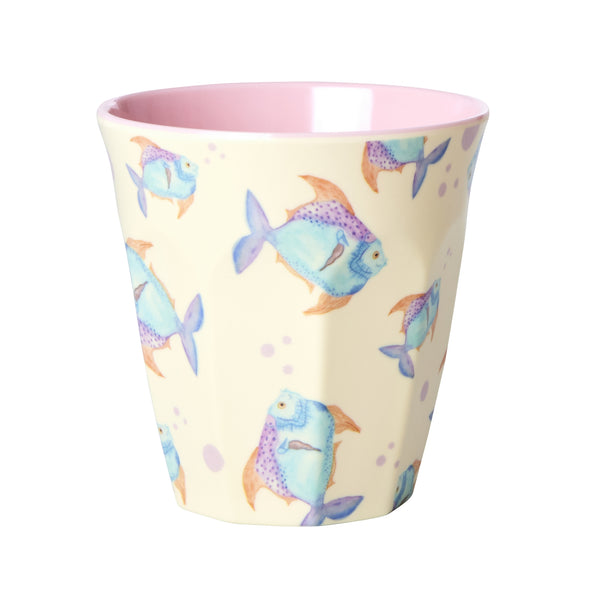 Rice medium melamine cup cream fish MELCU-FISHC – Hippe-Dingen